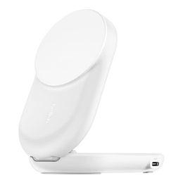 Belkin Wireless Charger &raquo;UltraCharge Faltbare magnetische 2-in-1-Ladestation mit Qi2 25W&laquo; Kunststoff ChillBoost passive K&uuml;hltechnik wurde entwickelt, um 
