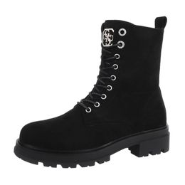 Ital-Design Schn&uuml;rstiefelette Damen Gr&ouml;&szlig;e 36.5 schwarz Winterschuhe