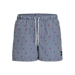 Jack & Jones Jack & Jones Badeshorts 'JPSTMaui' Herren Gr&ouml;&szlig;e XS navy / rot / wei&szlig;