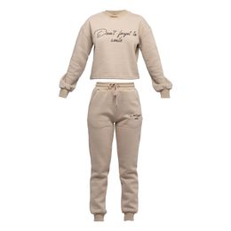 Tom Barron Jogginganzug Damen Gr&ouml;&szlig;e M beige / schwarz