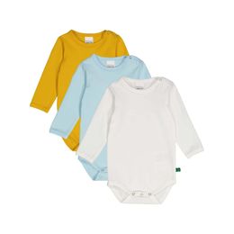 Fred's World by GREEN COTTON Fred's World By Green Cotton Body Jungen Gr&ouml;&szlig;e 68 hellblau / curry / wei&szlig;