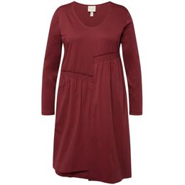 Ulla Popken Kleid Damen Gr&ouml;&szlig;e 42/44 bordeaux Winterkleid