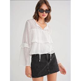 Mixray Bluse Damen Gr&ouml;&szlig;e L wei&szlig;