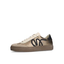 Manfield Sneaker Damen Gr&ouml;&szlig;e 41 beige / gold / schwarz