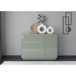 set one by Musterring Sideboard &raquo;Reno&laquo; 1 Stk. tlg. Mit Sockel in diversen Farben, 102 cm H&ouml;he & Farbauswahl Glas, Holzwerkstoff