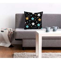 queence Dekokissen &raquo;Galaxy&laquo; Kissenh&uuml;lle,Galaxie,Sterne,Bunte Sterne,Universum,Nacht,Farbenfroh bunt Polyester