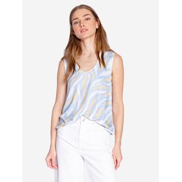 PJ Salvage Top Damen Gr&ouml;&szlig;e L hellblau / hellgelb / wei&szlig;