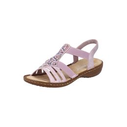 Rieker Sandale Damen Gr&ouml;&szlig;e 41 helllila / rosa / silber / wei&szlig;