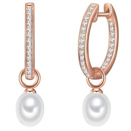 Valero Pearls Ohrringe 'Valero' Damen Gr&ouml;&szlig;e One Size rosegold / perlwei&szlig;