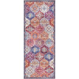 ELLE DECORATION Teppich &raquo;Kashmir Ghom&laquo; rechteckig 5 mm H&ouml;he Orientalisch, L&auml;ufer, Kurzflor, Vintage, Wohnzimmer, Schlafzimmer bunt Polyester