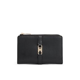 Tommy Hilfiger Damen &raquo;TH LIBRE BIFOLD&laquo;, Damen Geldbeutel, Portemonnaie mit goldfarbenem TH-Schmuckelement schwarz