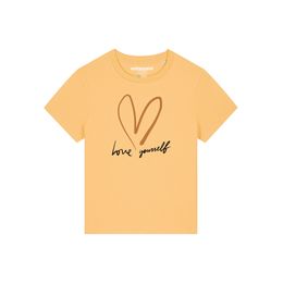 Watapparel T-Shirt 'Self love' Damen Gr&ouml;&szlig;e M braun / hellgelb / schwarz