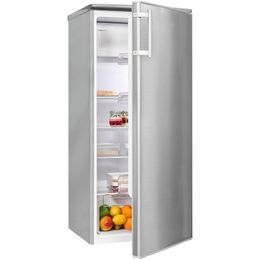 Exquisit K&uuml;hlschrank &raquo;KS185-4-HE-040E inoxlook&laquo; 123,2 cm hoch 55 cm breit Perfekte K&uuml;hlung f&uuml;r jede K&uuml;che: 190 L, schnell & flexibel einsetzbar silber