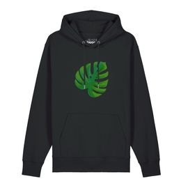 Watapparel Hoodie 'Monstera 2.0' Herren Gr&ouml;&szlig;e XXXL gr&uuml;n / schwarz