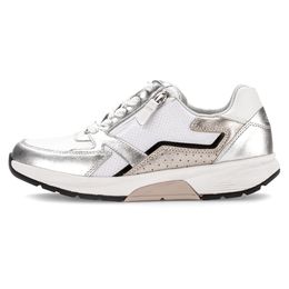 Gabor Sneaker Damen Gr&ouml;&szlig;e 38 beige / schwarz / silber / wei&szlig;