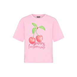 Kidsworld T-Shirt M&auml;dchen Gr&ouml;&szlig;e 164/170 grasgr&uuml;n / rosa / melone