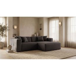 OTTO home Ecksofa &raquo;Kelani&laquo; mit dekorativer Knopfsteppung an den Armlehnen grau 100% Polyester