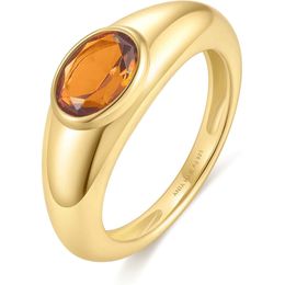 Ania Haie Ring Damen Gr&ouml;&szlig;e 58 gold / orange