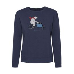 Greenbomb Sweatshirt 'Bike Cargo Bear' Damen Gr&ouml;&szlig;e M navy / royalblau / kastanienbraun / wei&szlig;