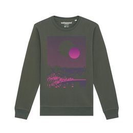 Watapparel Sweatshirt ' Sun and Moon Skyline ' Herren Gr&ouml;&szlig;e XXXL oliv / mischfarben