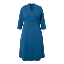 Ulla Popken Kleid Damen Gr&ouml;&szlig;e 54/56 blau Winterkleid