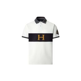 Hackett London Poloshirt 'Heritage' Herren Gr&ouml;&szlig;e XL dunkelgelb / graumeliert / schwarz / wei&szlig;