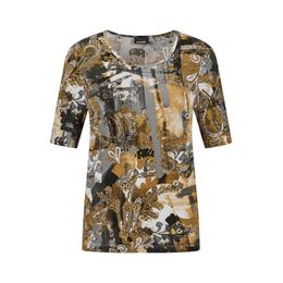 GOLDNER Shirt Damen Gr&ouml;&szlig;e L gold / grau / wei&szlig;