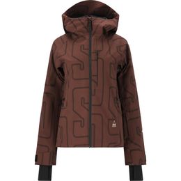 SOS Outdoorjacke 'Cervinia' Damen Gr&ouml;&szlig;e L braun / schwarz