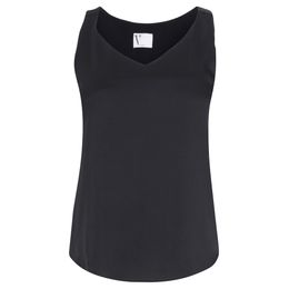 Vera Mont Satin-Bluse mit V-Ausschnitt Damen Gr&ouml;&szlig;e L schwarz