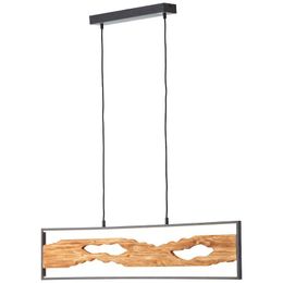 Brilliant LED Pendelleuchte &raquo;Chaumont&laquo; Warmwei&szlig; Breite 100 cm, 2300 lm, k&uuml;rzbar, Aluminium/Metall/Holz, schwarz/holz schwarz
