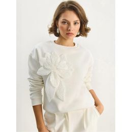 Bianco Lucci Sweatshirt Damen Gr&ouml;&szlig;e L naturwei&szlig;