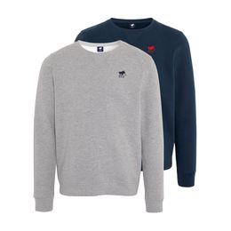 POLO SYLT Sweatshirt 'Basic' Herren Gr&ouml;&szlig;e M graumeliert