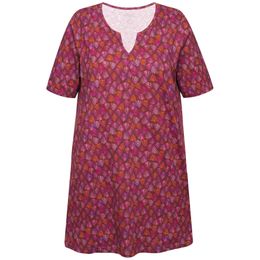 Ulla Popken Tunika Damen Gr&ouml;&szlig;e L/XL aubergine / mischfarben