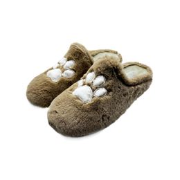 THIES Hausschuh 'THIES 1856 Rec Paw Slipper' Damen Gr&ouml;&szlig;e 37 camel