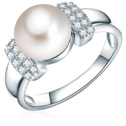 Valero Pearls Ring Damen Gr&ouml;&szlig;e 50 silber / perlwei&szlig;