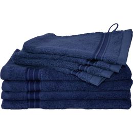 Dyckhoff Handtuch Set &raquo;Siena&laquo; Set 8 Stk. Walkfrottier in tollen Unifarben blau Walkfrottier, Obermaterial: 100% Baumwolle
