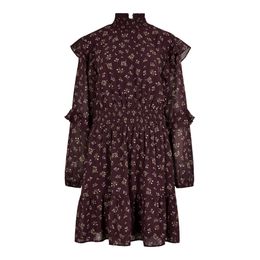 Apricot Ditsy Floral Tiered Mini Dress ' ' Damen Gr&ouml;&szlig;e 44 burgunder Winterkleid