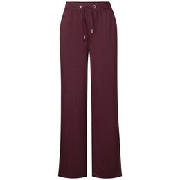 Street One Wide Leg Twill Hose Damen Gr&ouml;&szlig;e 44 kirschrot