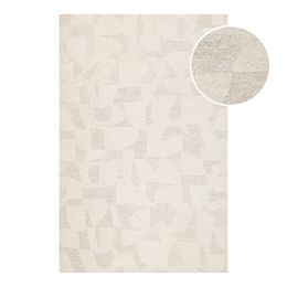 Wecon Home Teppich &raquo;Ocean State&laquo; rechteckig 10 mm H&ouml;he handgefertigt, gemustert, pflegeleicht, Wolle, Wohnzimmer, Esszimmer beige Schurwolle