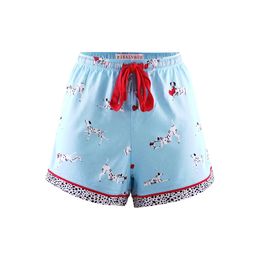 PJ Salvage Pyjamashorts 'Puppy Love' Damen Gr&ouml;&szlig;e XL aqua / rot / schwarz / wei&szlig; Winterkleid