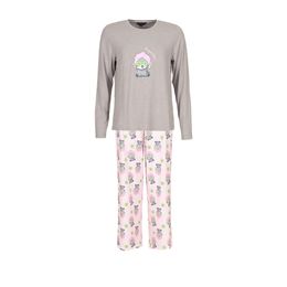 Loungeable Pyjama 'Pamper Paws' Damen Gr&ouml;&szlig;e L grau / hellgr&uuml;n / rosa Winterkleid