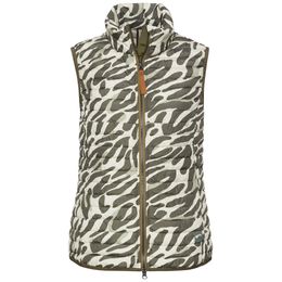 Camel Active Weste mit Animal Print Damen Gr&ouml;&szlig;e 4XL khaki