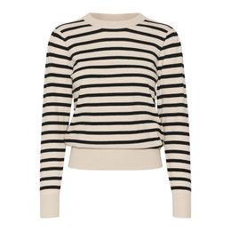 Saint Tropez Pullover 'Fikam' Damen Gr&ouml;&szlig;e XL hellbeige / schwarz
