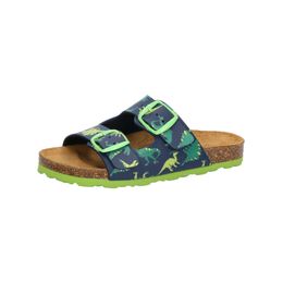 Lico Pantolette 'Universe' Jungen Gr&ouml;&szlig;e 27 navy / gr&uuml;n / neongr&uuml;n / hellgr&uuml;n