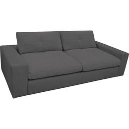Alina Big-Sofa &raquo;Sandy&laquo; in Cord, mit losen Sitz und R&uuml;ckenkissen grau Chenille (100% Polyester)