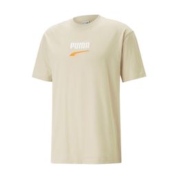 Puma Funktionsshirt 'Downtown' Herren Gr&ouml;&szlig;e XL kitt / orange / wei&szlig;