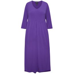 Ulla Popken Kleid Damen Gr&ouml;&szlig;e 62/64 lila Winterkleid