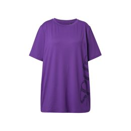 Ulla Popken Shirt Damen Gr&ouml;&szlig;e XXXL/4XL lila / schwarz