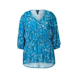 Ulla Popken Tunika Damen Gr&ouml;&szlig;e XXXL/4XL blau / aqua / wei&szlig;