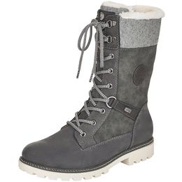 Remonte Schn&uuml;rstiefel Damen Gr&ouml;&szlig;e 39 grau / hellgrau / graumeliert / wei&szlig; Winterschuhe